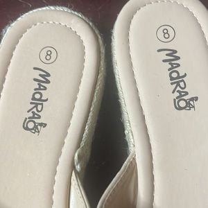 Shoes | Madrag Platform Nude Wicker Detailing Color Cream | Poshmark